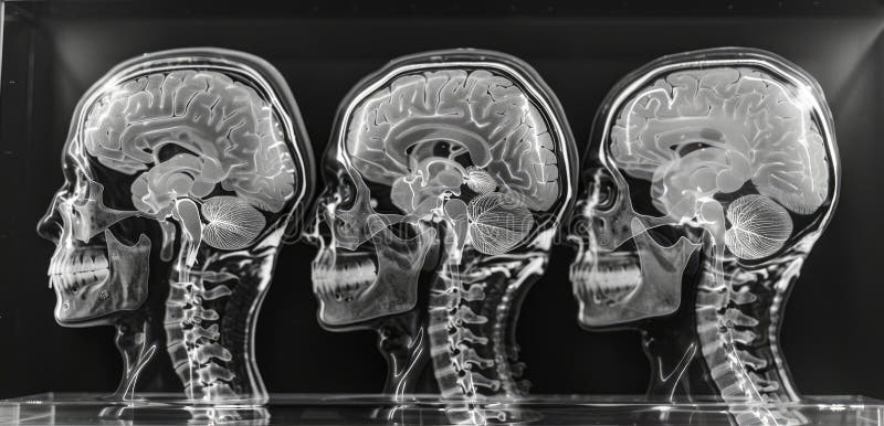 Three Brain Models in Black and White, Suitable for Educational ...