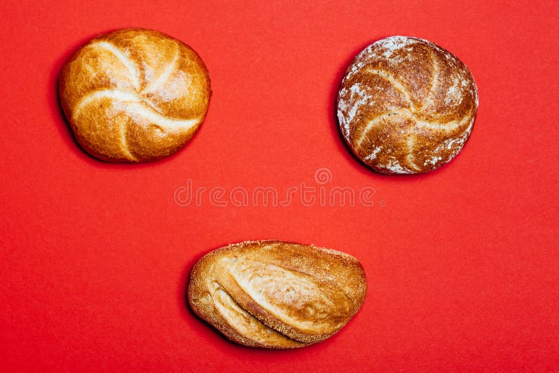 Three Bread Rolls, Isolated Cutout Stock Image - Image of food, poppy ...