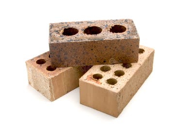 Three Bricks stock image. Image of fleck, heavy, clay - 8233447