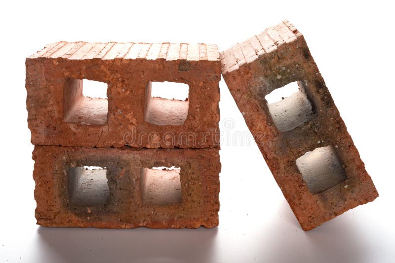 Three Bricks stock image. Image of fleck, heavy, clay - 8233447
