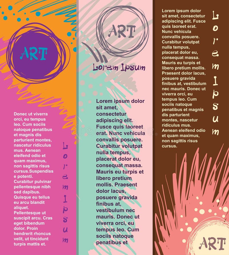 Three Bright Abstract Banners with Place for Your Text. Individual ...