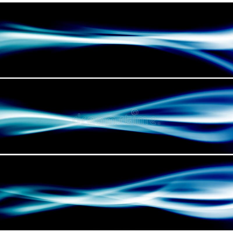 Blue Glow Swoosh Line Header Footer Set Stock Vector - Illustration of ...