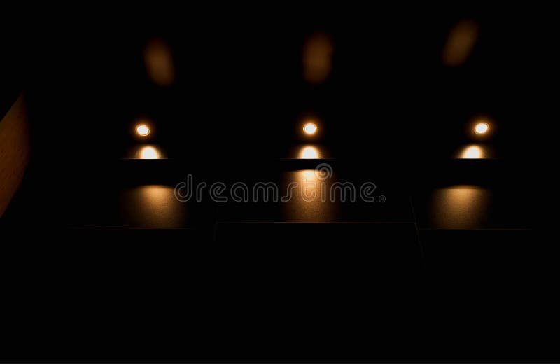 Three Bright Led Lamps Interior Background Stock Illustration ...
