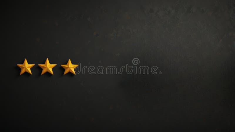 Three Bright Yellow Stars Aligned on a Dark Surface Create an Eye ...