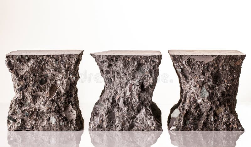 Three Broken Concrete Cubes in White Background Stock Photo - Image of ...
