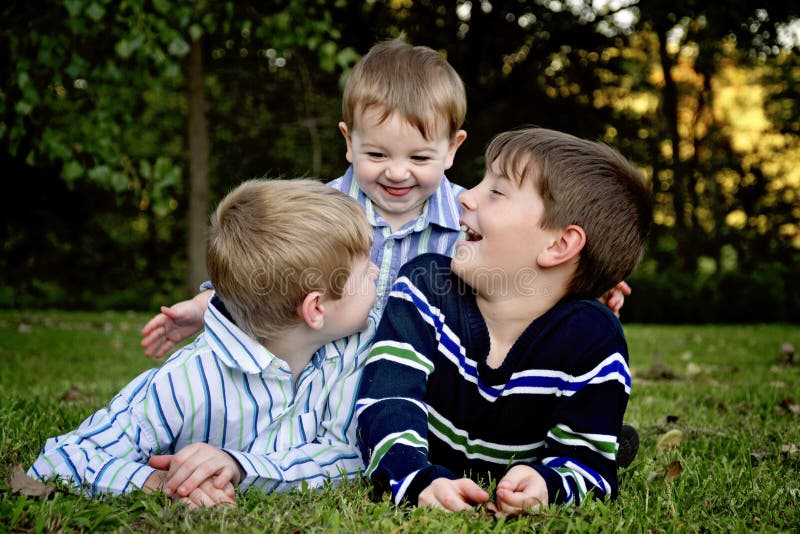 Three brothers portrait stock photo. Image of happy - 125948934