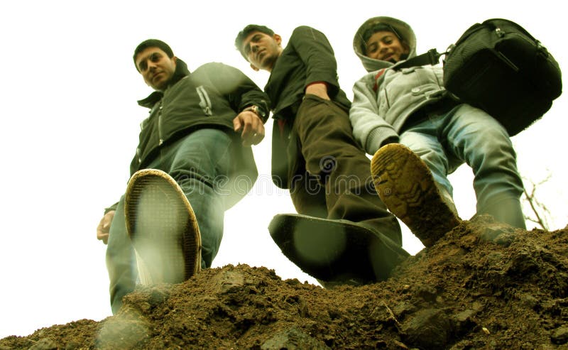 Three Brothers on a Mountain Editorial Stock Image - Image of search ...
