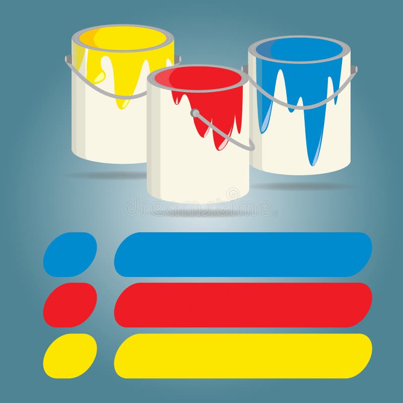 Three Buckets Paint Vector Stock Illustrations – 20 Three Buckets Paint ...