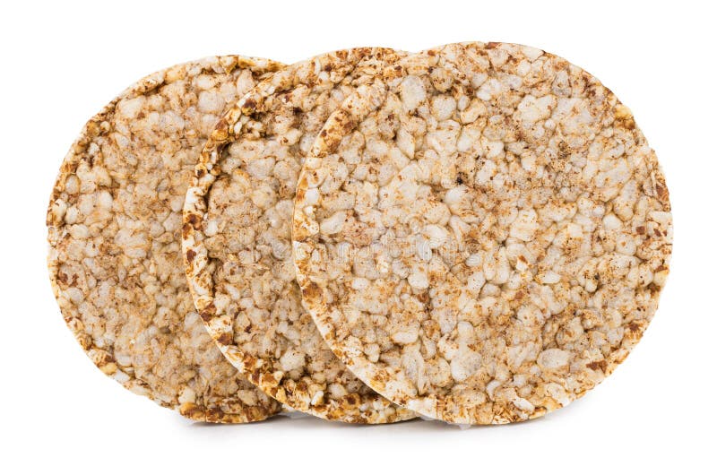 Three Buckwheat Crispbreads Isolated on White Stock Photo - Image of ...