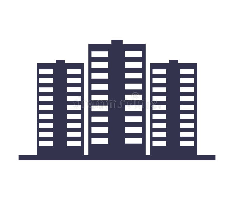 Three buildings facades stock vector. Illustration of facades - 259134071