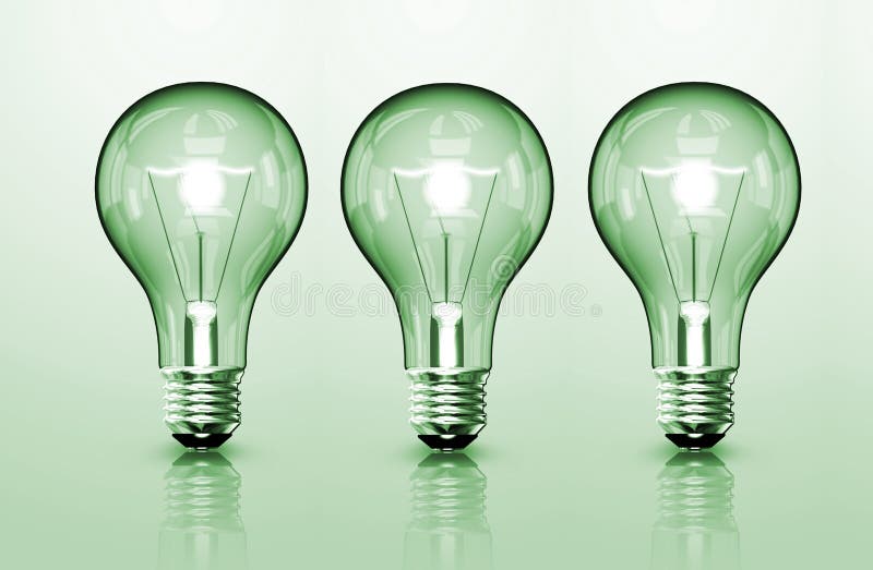 Three Bulb stock illustration. Illustration of green - 27507209