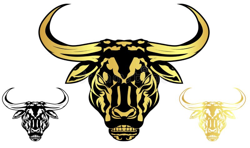 Vintage Powerful Bull Head Concept Stock Vector - Illustration of ...