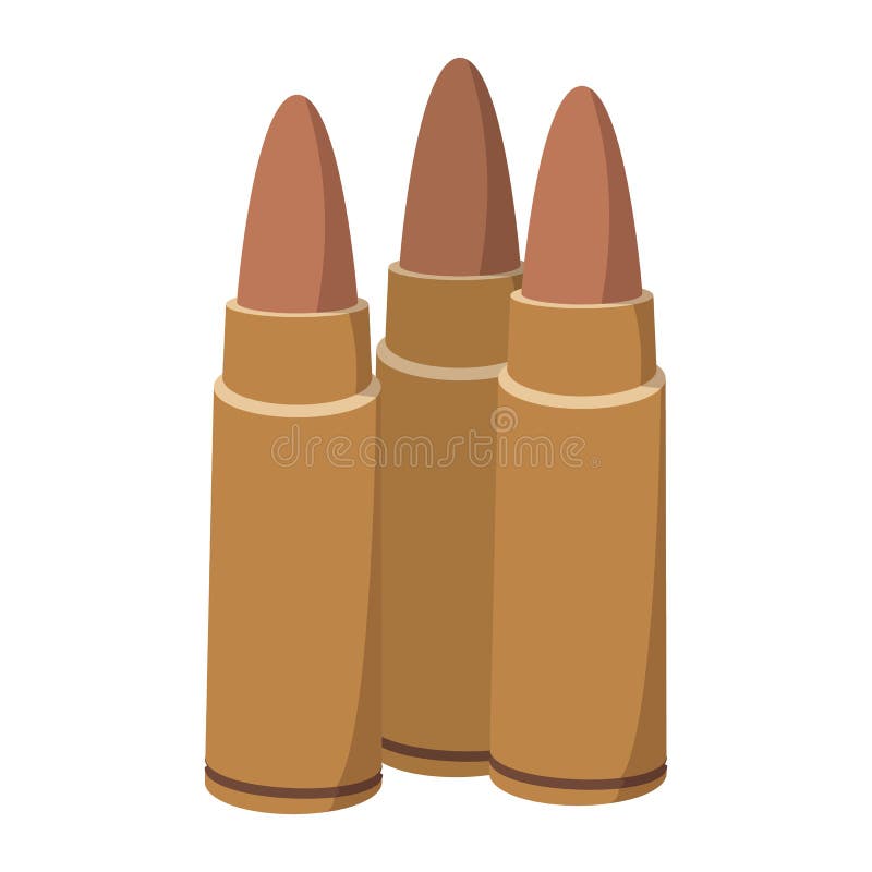 Three bullets cartoon icon stock vector. Illustration of death - 79756412