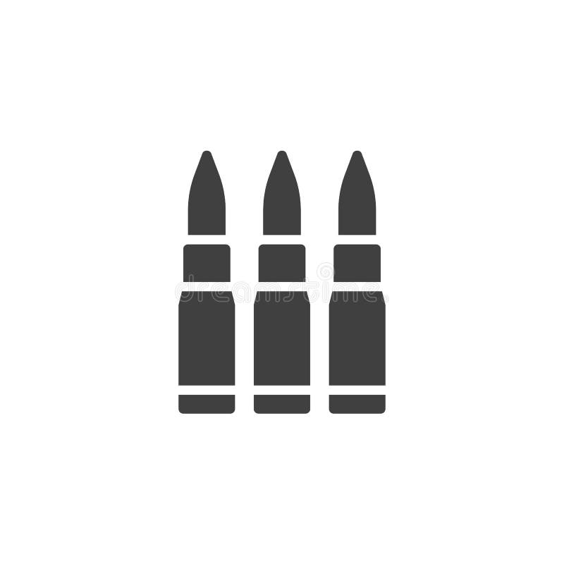 Ammunition Bullets Vector Icons Set Stock Illustration - Illustration ...