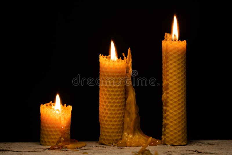 Burning Candle in Shower Niche in a Bathroom Stock Photo - Image of ...