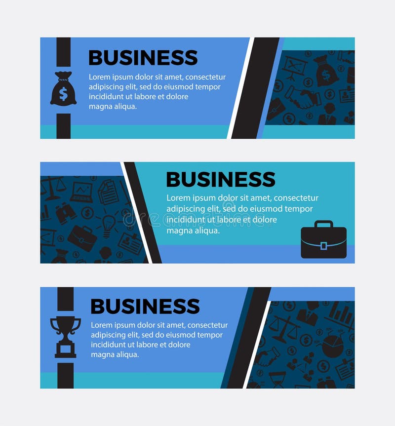 Three Business Banners. Set of Design Elements Stock Vector ...