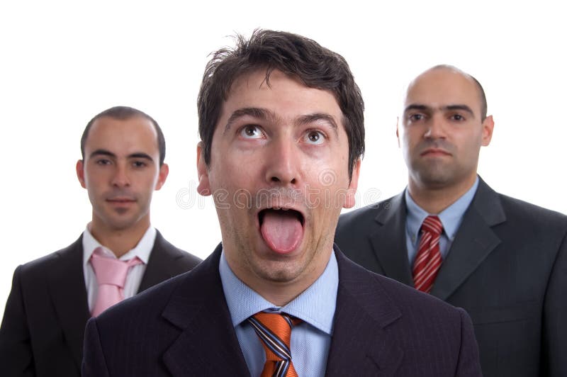 Three business men stock image. Image of portrait, happy - 2888429