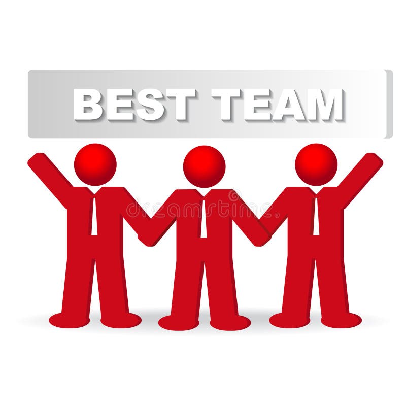 Three Business Men in the Concept of the Best Team Stock Vector ...