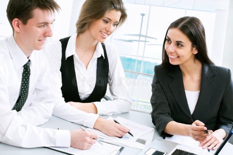 Three business people stock photo. Image of leader, businessman - 25285276