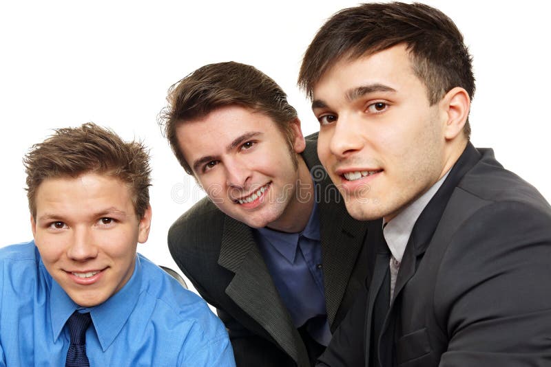 Three business people stock image. Image of handsome - 55862987