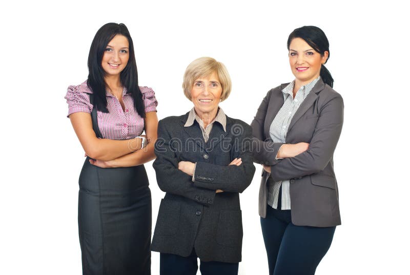 Three Business Women Office Life Stock Image - Image of drinking ...