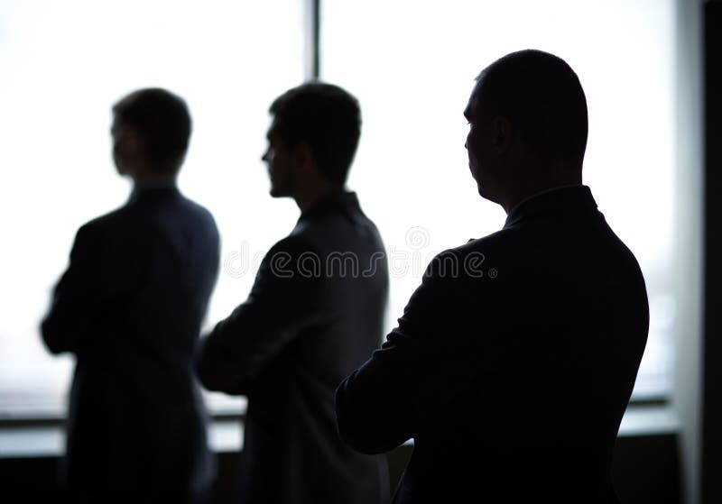 Three Businessmen in the Office Stock Image - Image of clothes, model ...