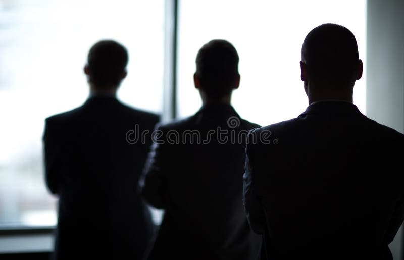 Three Businessmen in the Office Stock Image - Image of business, agent ...