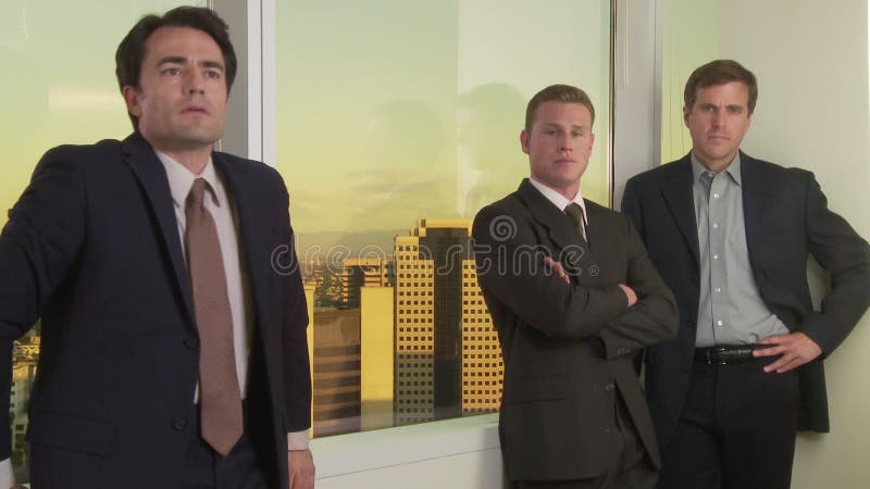 Three Businessmen Standing by Window in Office Stock Footage - Video of ...
