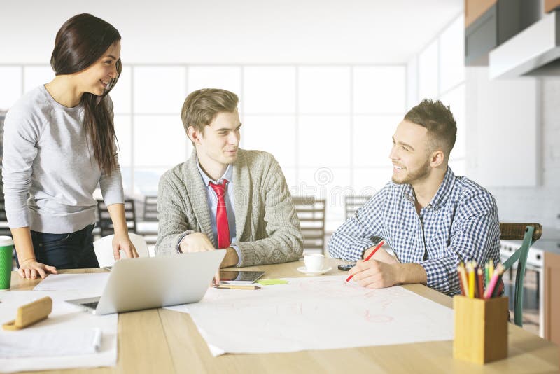 Three businessmen working stock photo. Image of caucasian - 84166558