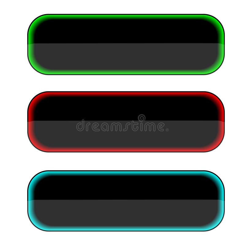 Three buttons stock vector. Illustration of button, sphere - 8550770