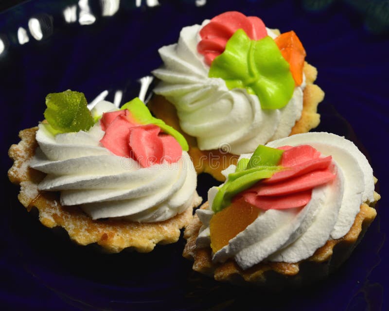 Three Cakes. the View from the Top Stock Photo - Image of calorie ...