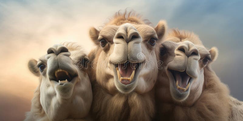 Three Camels stock illustration. Illustration of closeup - 342340513