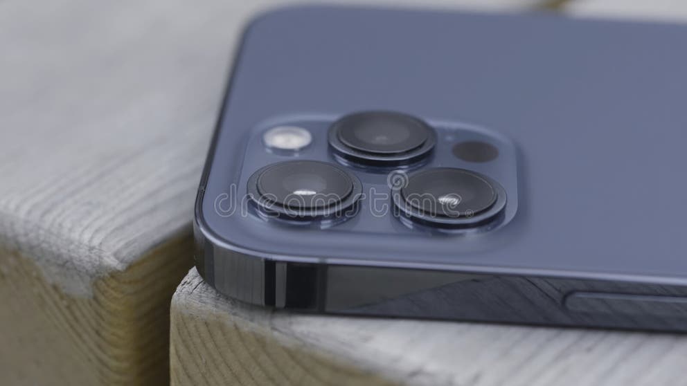 Three Cameras of New IPhone. Action. Luxury Design of New IPhone with ...