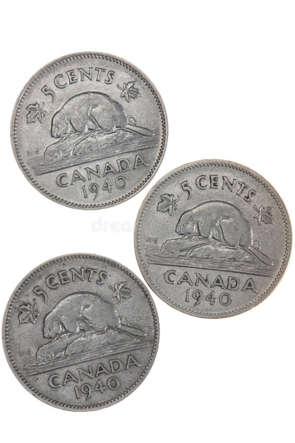 Canada Coin Beaver Back editorial photo. Image of beaver - 286987556