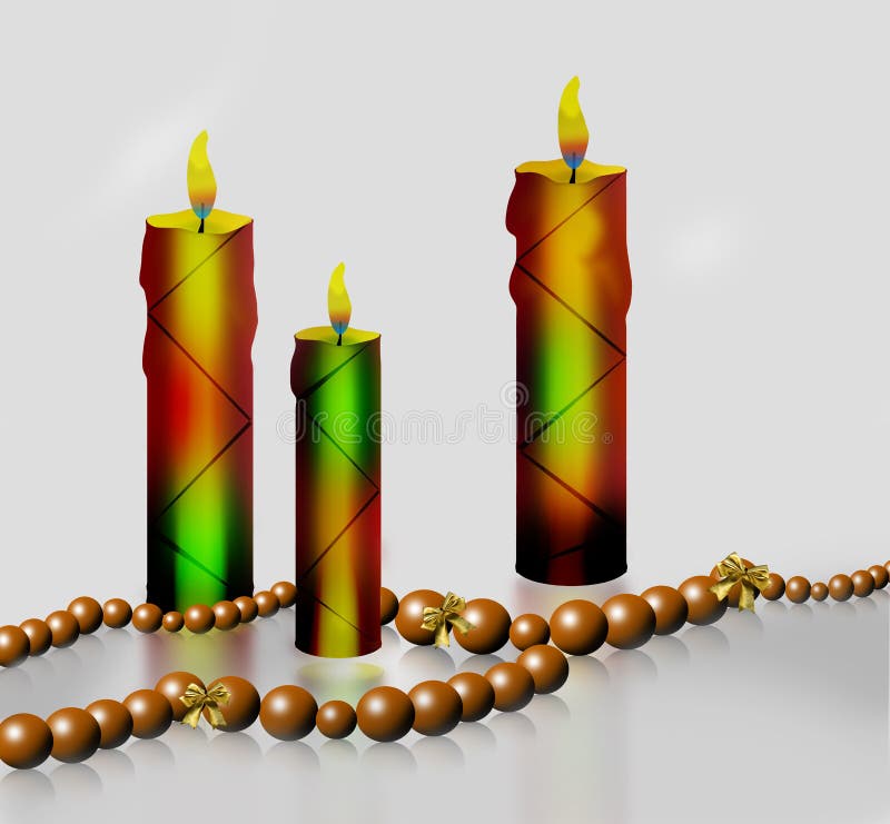 Three Candles stock illustration. Illustration of yellow - 11308515