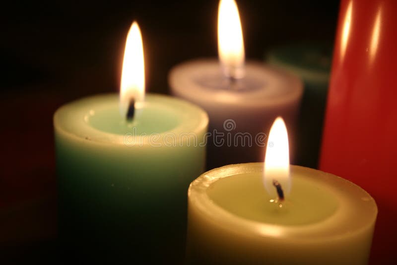 Three candles stock image. Image of candle, dinner, date - 2732093