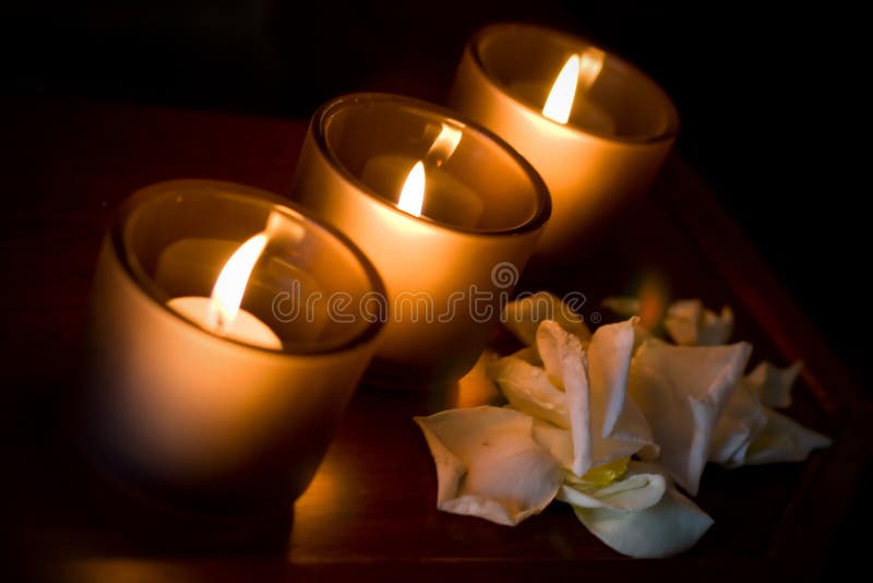 Three candles stock image. Image of reception, wedding - 5325097