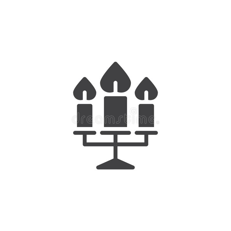 Three Burning Candles Outline Icon Stock Vector - Illustration of ...