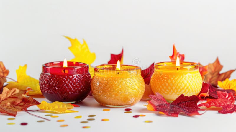 Three Candles Placed Side by Side, Simple and Elegant Arrangement Stock ...