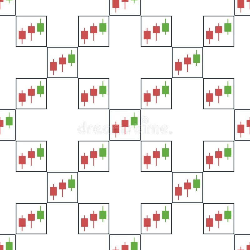 Three Candles Vector Stock Market Trading Seamless Pattern Stock Vector ...