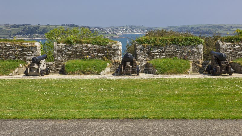 Three Cannons in a Fortress Stock Photo - Image of history, firepower ...