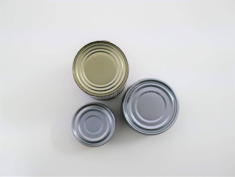 Three cans seen from above stock photo. Image of steel - 164744598