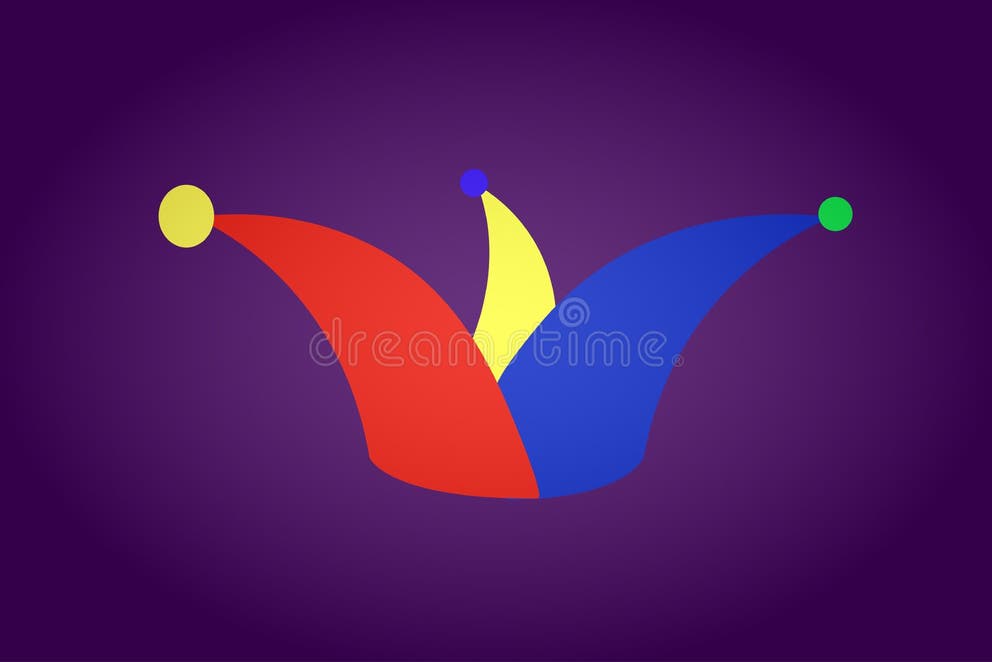 Three Cap Colors. Icon of the Fool, Buffoon Stock Illustration ...