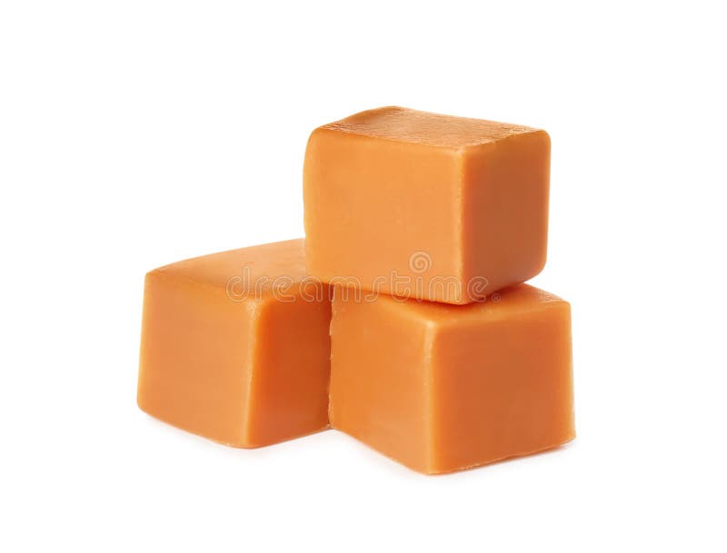 Caramel cubes in a pile stock photo. Image of meals, sweets - 23356006
