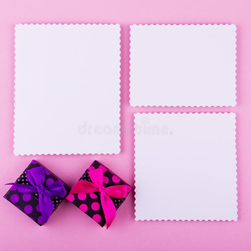 Three Pink Boxes Background Place Your Text Stock Photos - Free ...