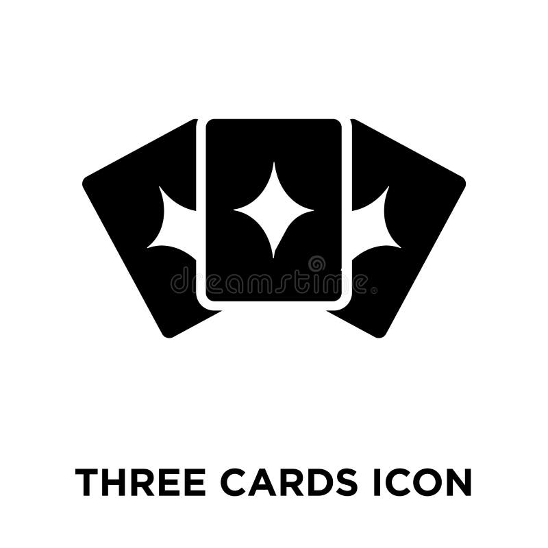 Three Cards Icon Vector Isolated on White Background, Logo Concept of ...