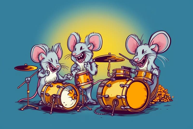 Cartoon Mouse Singing Playing Guitar Stock Illustrations – 13 Cartoon ...