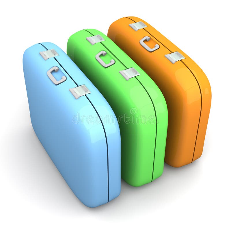 Three Cases stock illustration. Illustration of case - 16638303