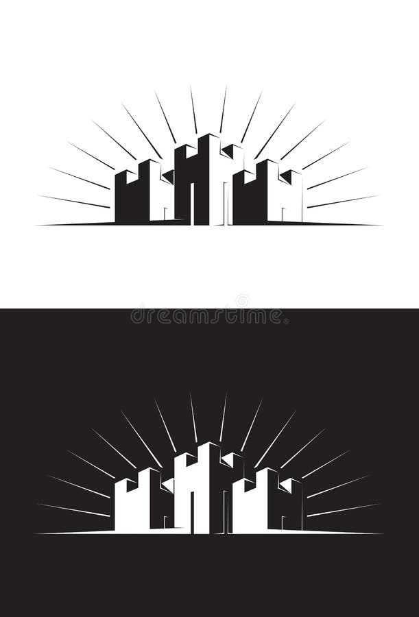 Castle with three towers stock vector. Illustration of defence - 2075823