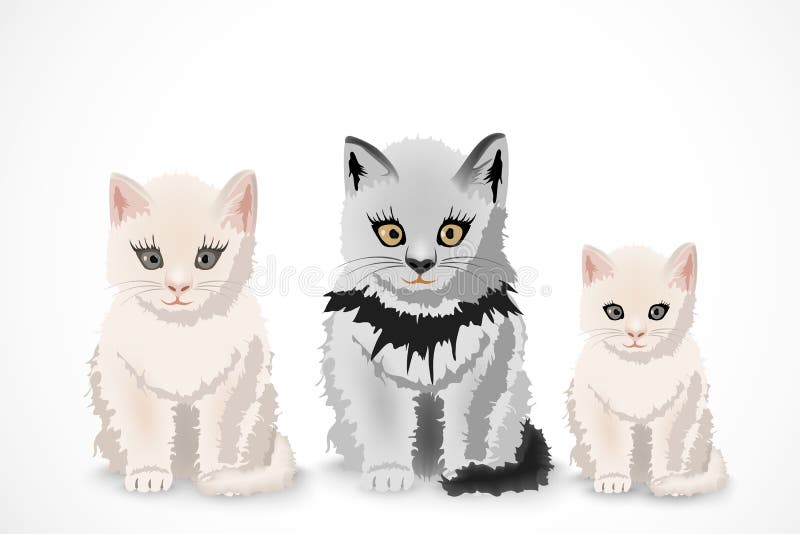 Three cats, family stock vector. Illustration of happy - 41400014